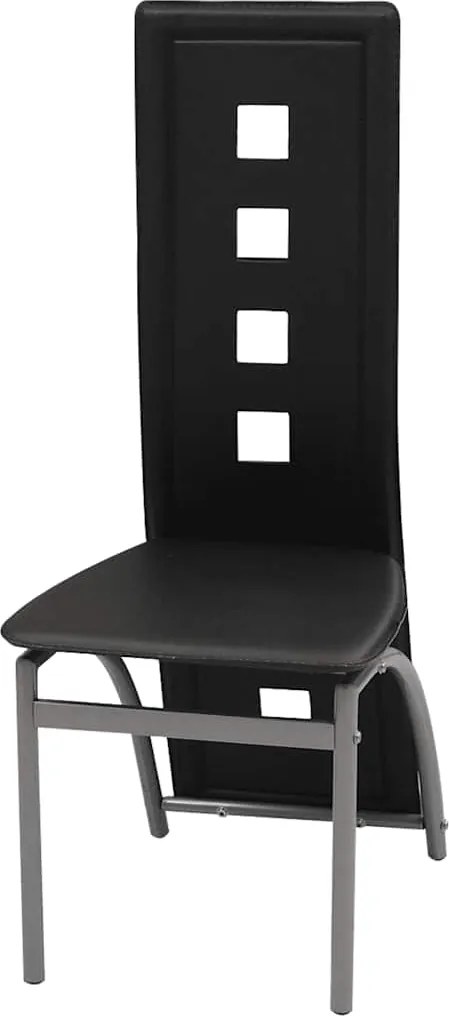 Jídelní židle 4 ks černé umělá kůže 243645