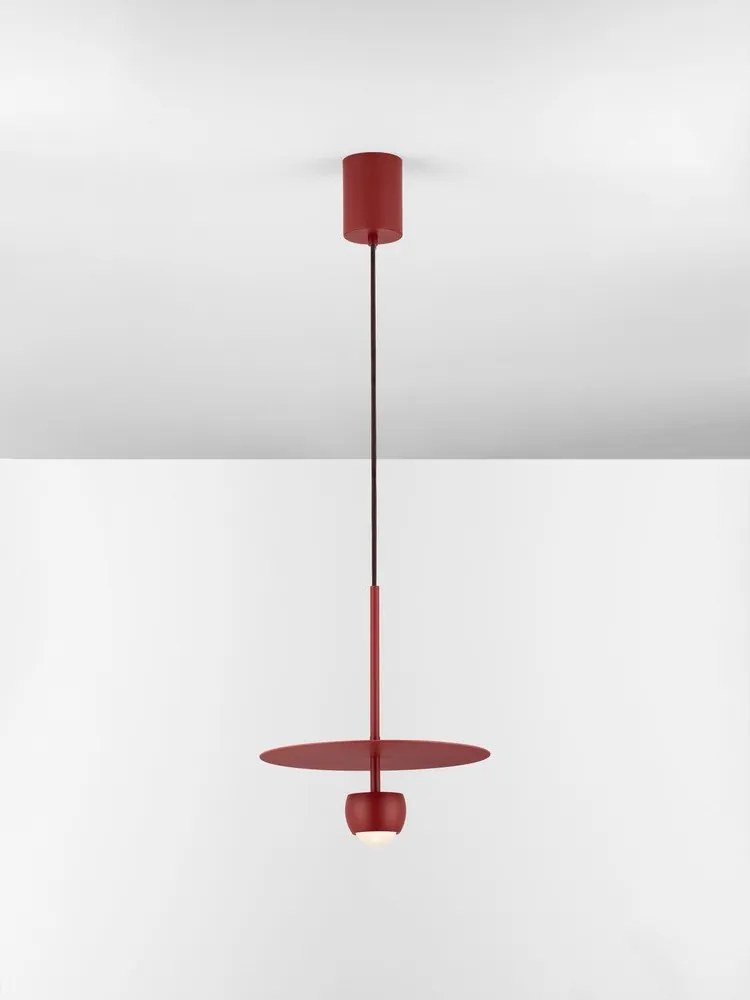 Červené hliníkové LED závěsné svítidlo ø 30 cm Edem – Nova Luce