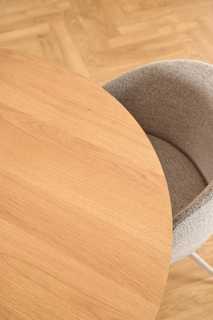 Kulatý jídelní stůl Soli 120 cm dub přírodní/kašmírový