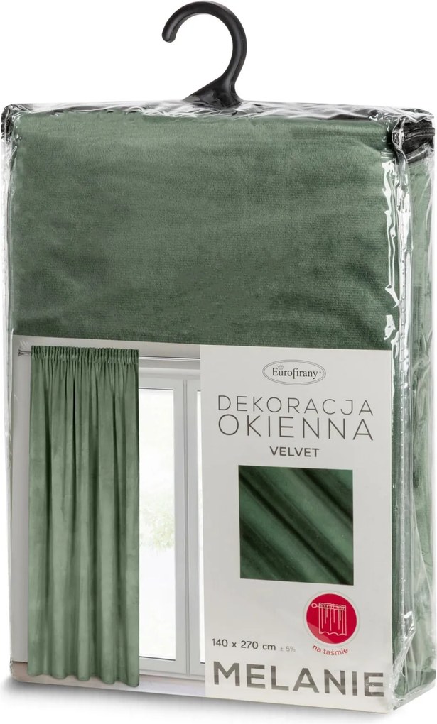 ZATEMŇOVACÍ ZÁVĚS NA PÁSCE MELANIE 140X270 CM TMAVĚMÁTOVÁ