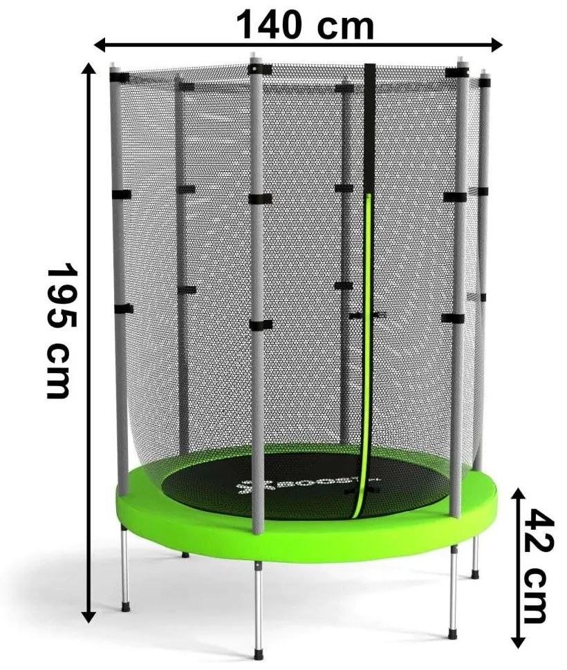 Dětská zahradní trampolína Saut 140 cm zelená/černá