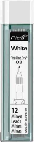 Pica Marker Pica | Náhradní tuhy 0,9 mm bílé pro mikrotužku