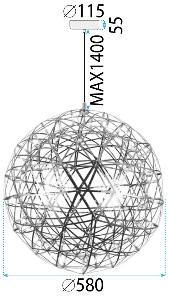 Toolight Moderní designové LED osvětlení APP1505-CP GOLD