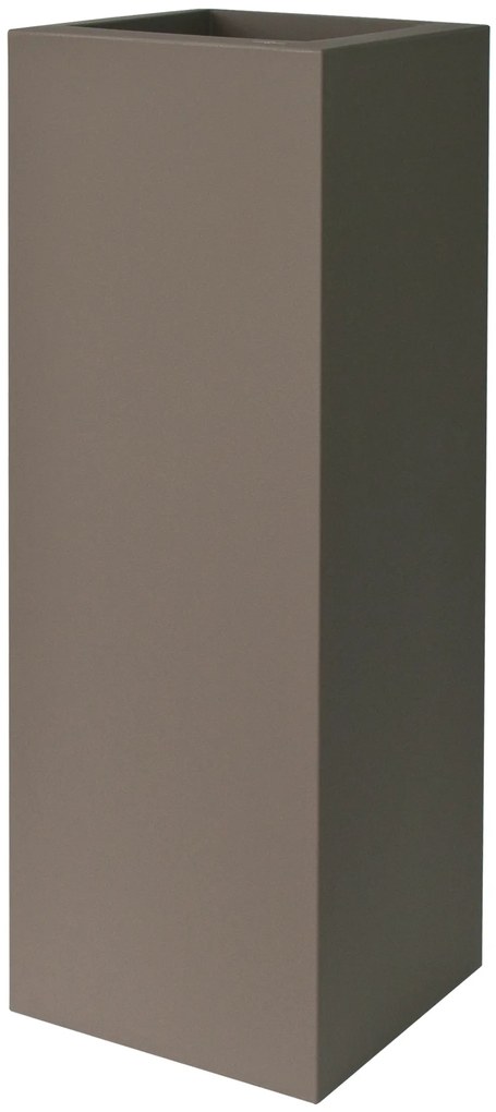Plust - Designový květináč KUBE TOWER, 30 x 30 x 90 cm - světle hnědý