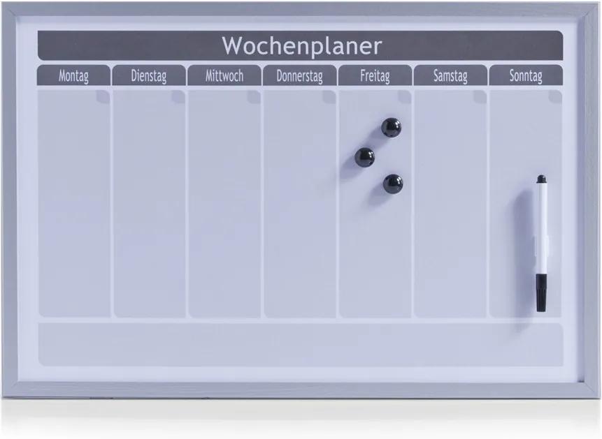 Magnetická poznámková tabule WOCHENPLANER + 3 magnety, 60x40 cm, ZELLER