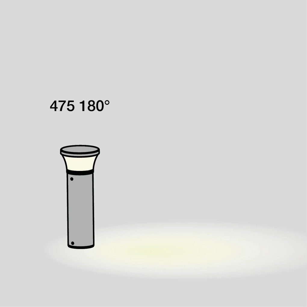 SLC SLC1419 LED venkovní sloupkové svítidlo Faro 475mm Bollard černé 1126lm 2700/3200/4000K Ra80 nastavitelná intenzita IP66 180 - TLG
