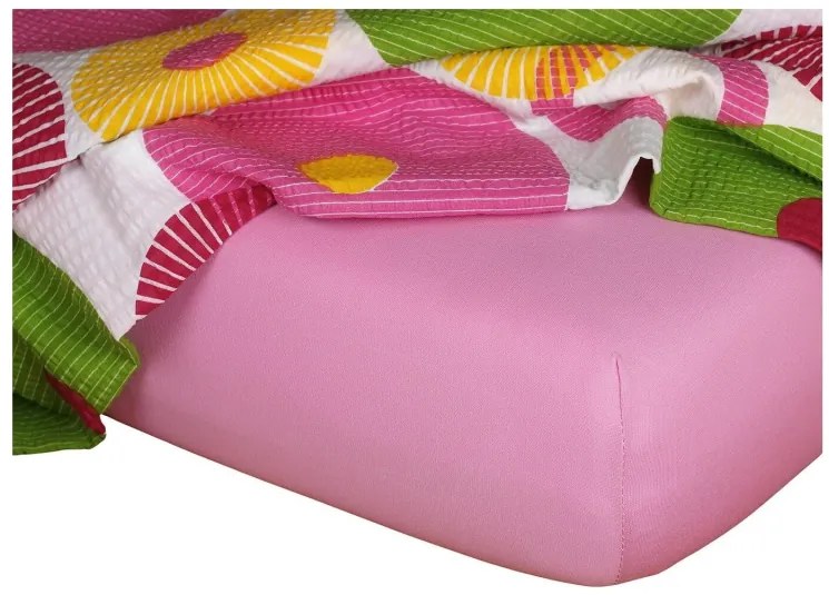 DADKA Jersey prostěradlo starorůžové Rozměr 90x200x25