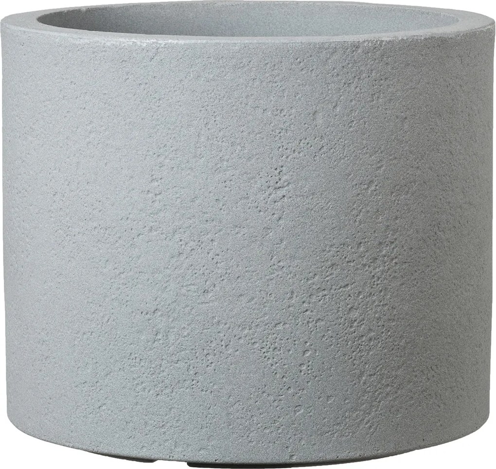 Scheurich Květináč „Riva“, plast, kulatý. (Stony Grey, Ø 40 cm)