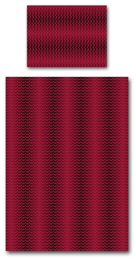 Povlečení Veba GEON Harmony kosočtverce červená Velikost: 140x200 cm + 70x90 cm