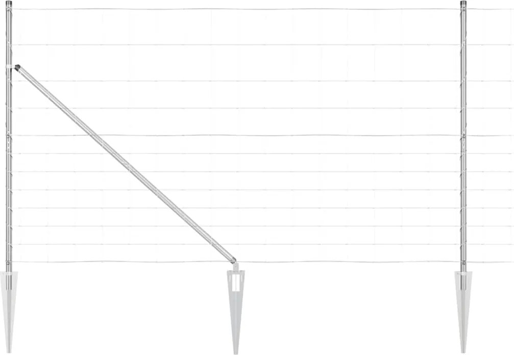 Svařované drátěné ploty s hroty 25 x 1,4 m Pozinkovaná ocel 3351431