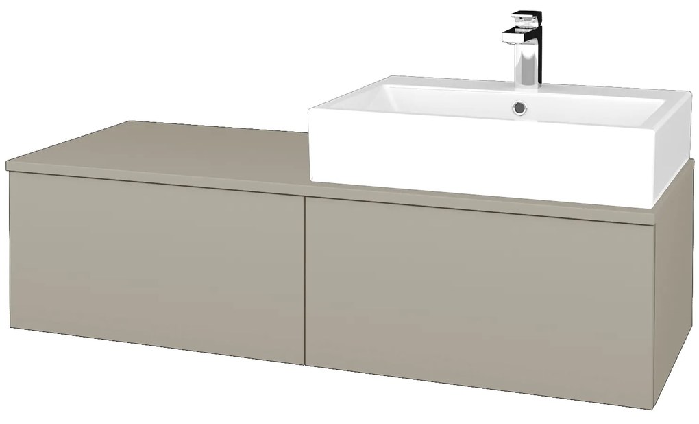 Dřevojas Koupelnová skříňka MODULE SZZ12 120 Varianta: N01 Bílá lesk / D08 Wenge / Levé