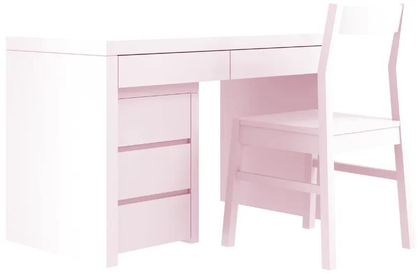 BAMI Psací stůl se šuplíky o šířce 120 cm SIMONE růžový
