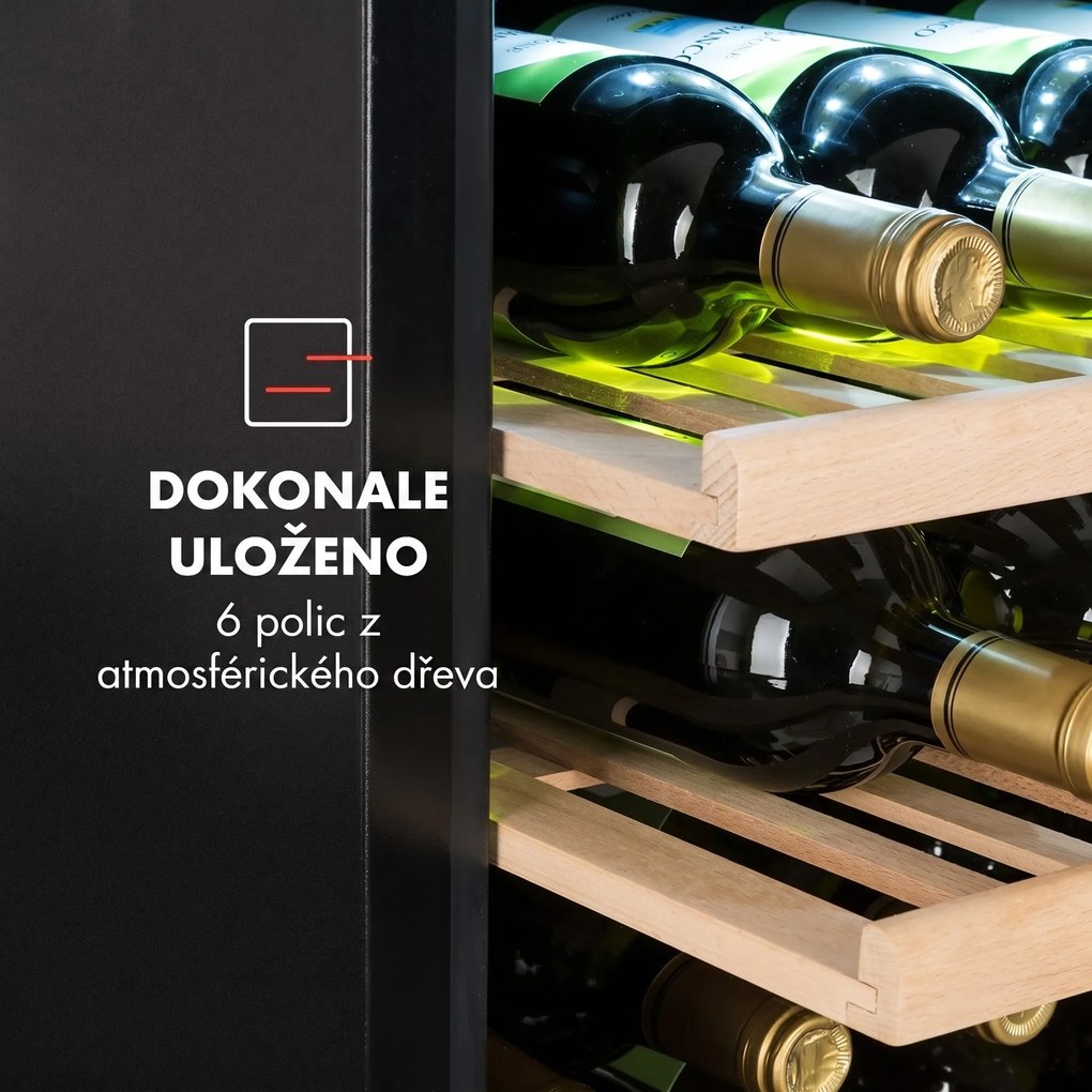 Klarstein Vinsider 41 vestavná duo vinotéka Onyx 41 lahví 2 zóny