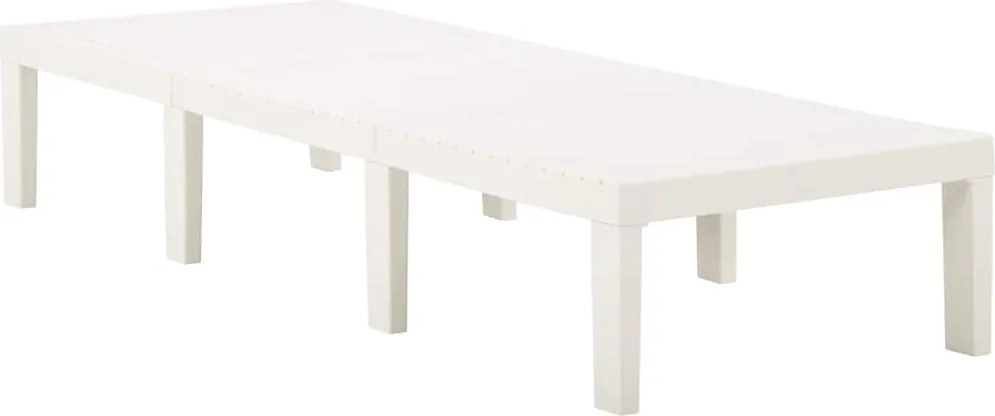 Zahradní lehátko plast bílé 315826