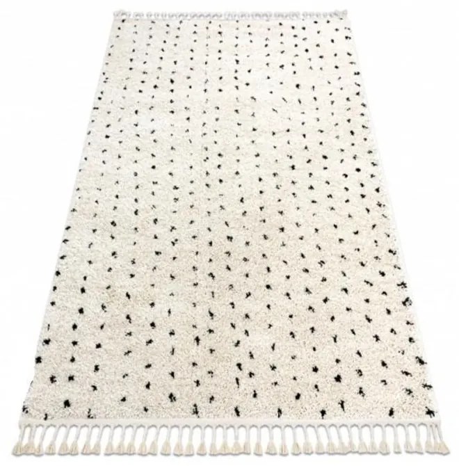 Kusový koberec Shaggy Syla krémový 140x190cm