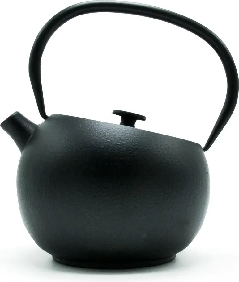 Litinová konvice Guizhou 0,75 l – černá, moderní design, s nerezovým sítkem