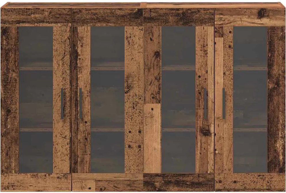 Nástěnné skříně 2 ks Staré dřevo 69,5 x 34 x 90 cm 3394566