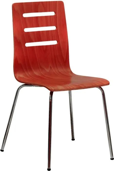 Jídelní židle TINA třešeň/chrom