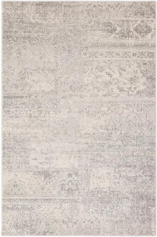 Kusový vlněný koberec Agnella Isfahan M Korist Popel Patchwork šedý Rozměr: 300x400 cm