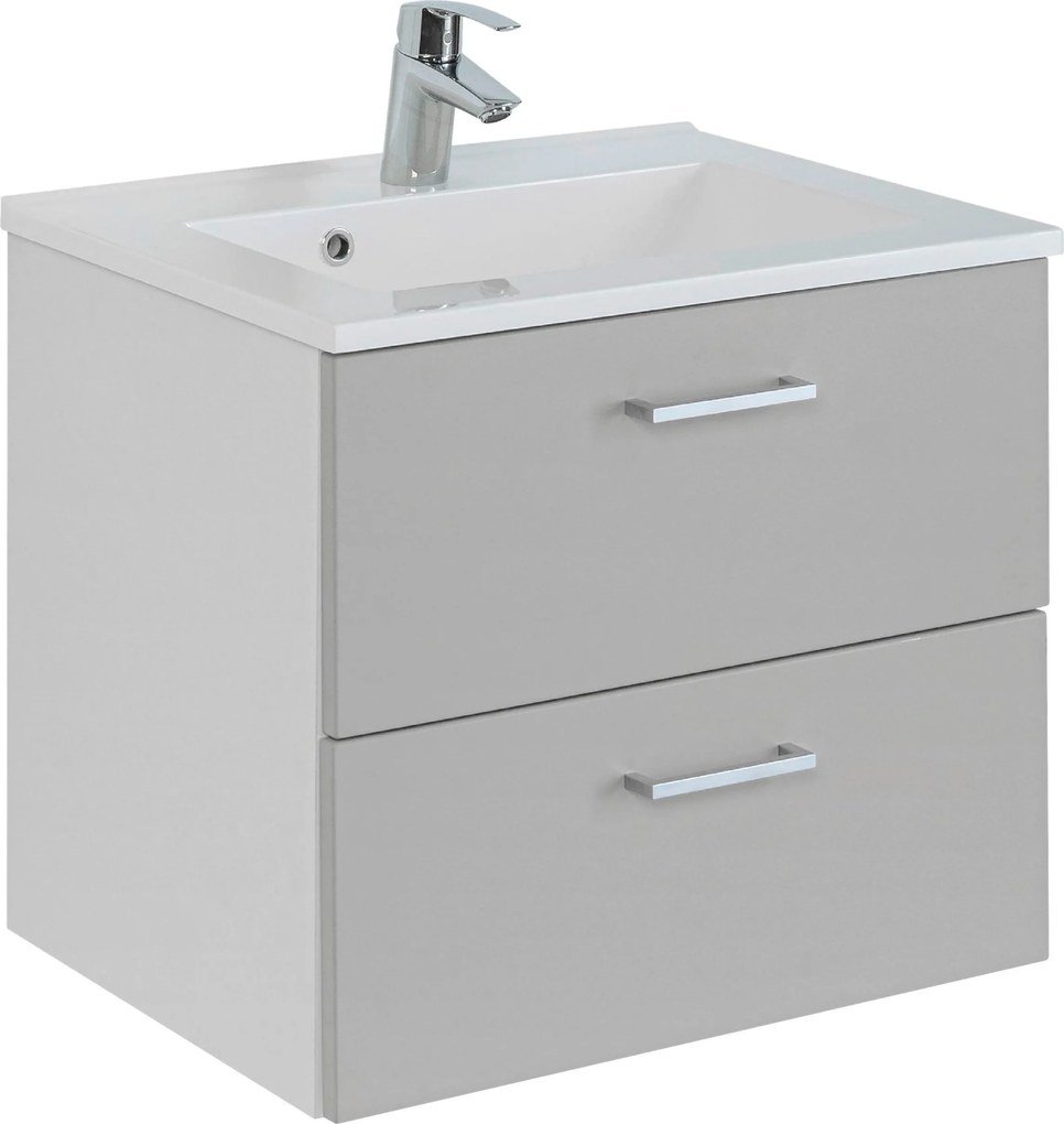 XXXLutz SKŘÍŇKA S UMYVADLEM, šedá, bílá, 60 cm Held - Online Only koupelnové skříňky - 000307017637