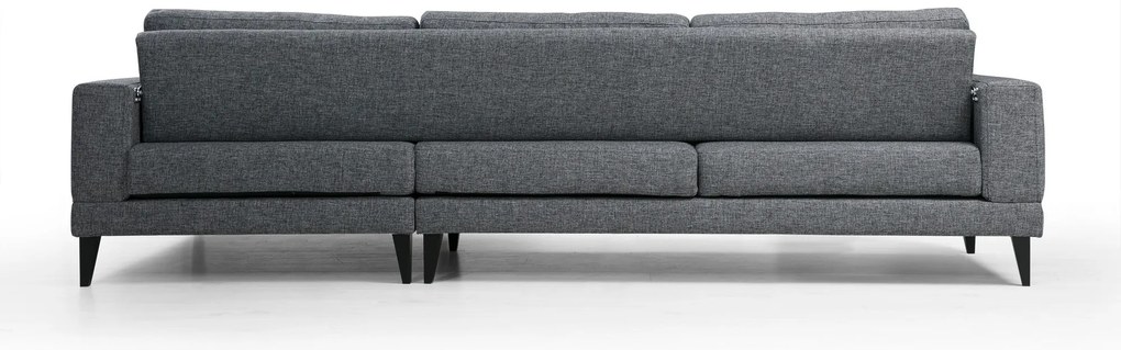 Hanah Home Rohová pohovka NORDIC tmavě šedá pravá 560ARE1104