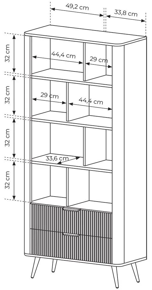 LANTE č | regál A | 88,2 cm | černá