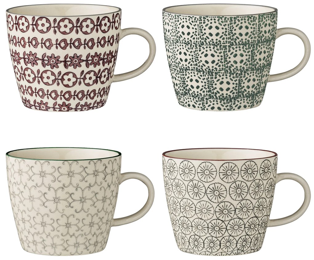 BLOOMINGVILLE Set 4 hrnků KARINE s uchem 300 ml 21100605