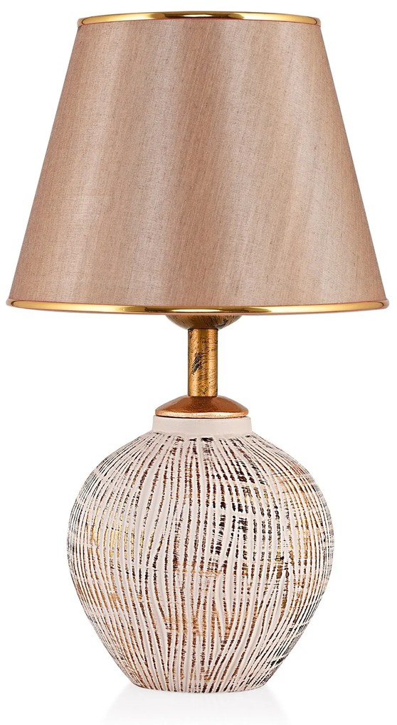 Opviq Stolní lampa TM288, Krémová, Zlatá
