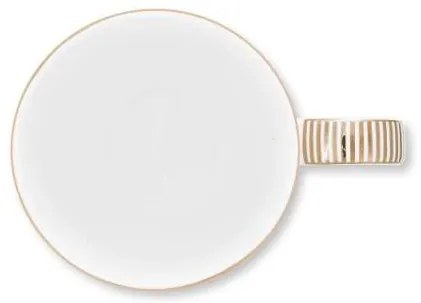 Pip Studio Dot Delight White - Gold sada 2ks hrnků 380ml, bílo-zlatá