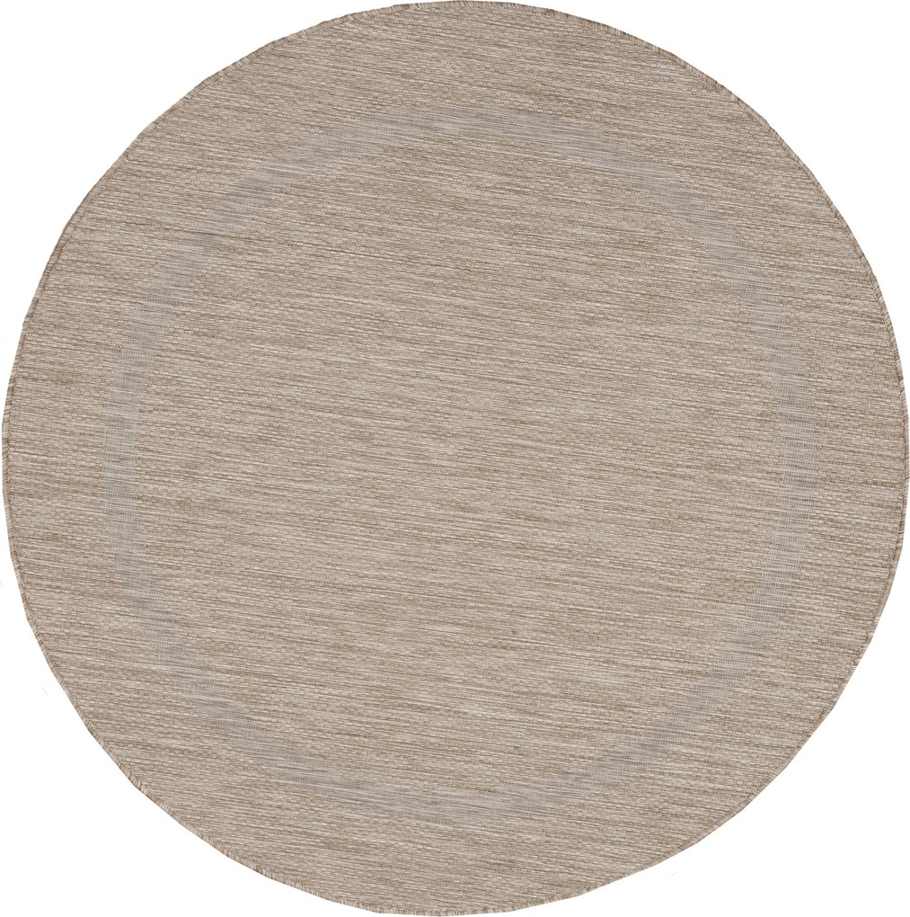 Ayyildiz, Kusový koberec Relax 4311 Beige kruh, 200x200 (průměr) kruh, béžová, chodba / předsíň