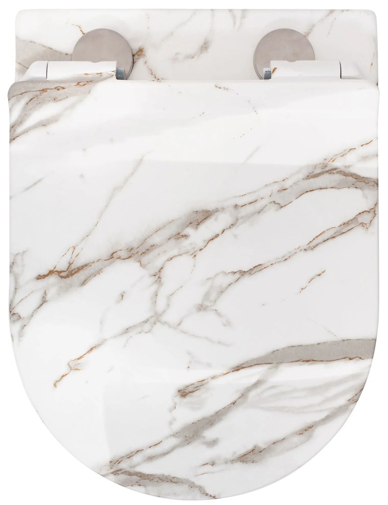 Rea Carlos Slim Lava Shiny, závěsná WC mísa Rimless 49,5x37x35,5 cm, imitace kamene, REA-C0536