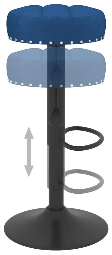 vidaXL Marketos Barové židle 2 ks modré samet