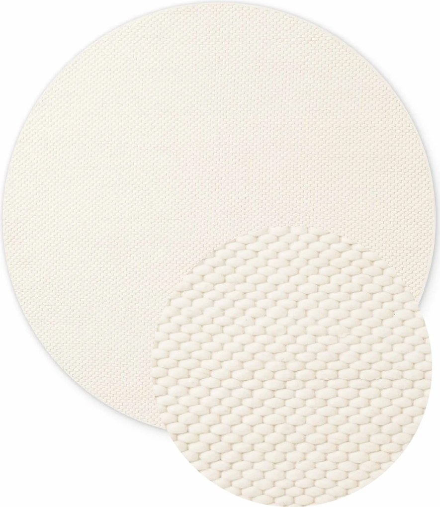 ELLE Decoration, Kusový koberec Lyon Beans 106314 Natural Cream kruh z kolekce Elle, 200x200 (průměr) kruh, bílá, ložnice
