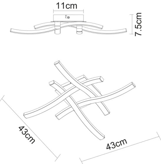 Globo 67171-20 - LED Přisazený lustr EVITA 4xLED/5W/230V
