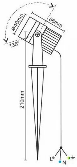 LED Venkovní svítidlo LED/3W/230V 4000K IP67 černá