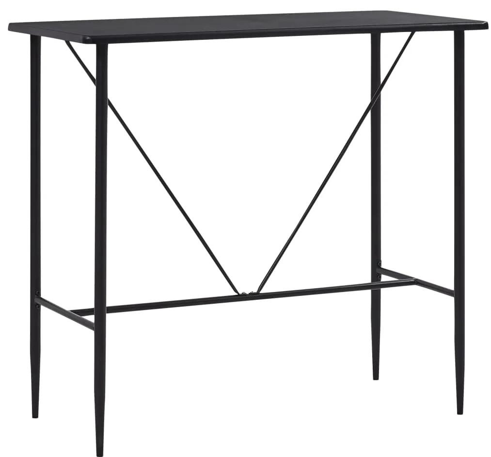 281546 vidaXL Barový stůl černý 120 x 60 x 110 cm MDF