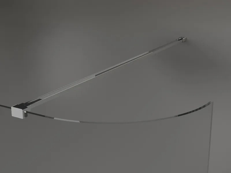 Mexen Kioto-R zaoblená sprchová zástěna Walk-in 110 x 200 cm, transparentní 8 mm, chrom - 800-110-101-01-06