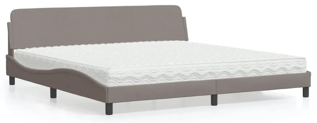Postel s matrací Dover taupe 200 x 200 cm textil 3208468