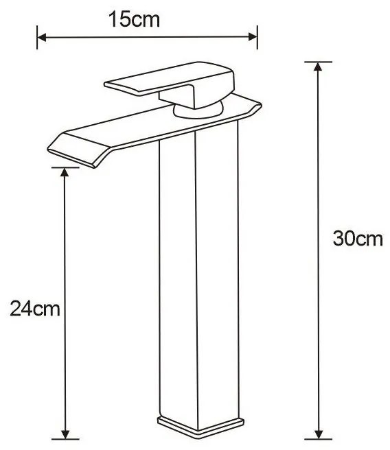 Mexen Apus, vysoká umyvadlová baterie, chromová, 744710-00
