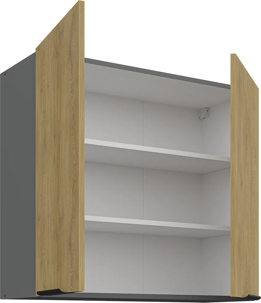 CREMONA ac | horní skříňka 80 G-72 2F policová | 80 cm | antracit/cremona