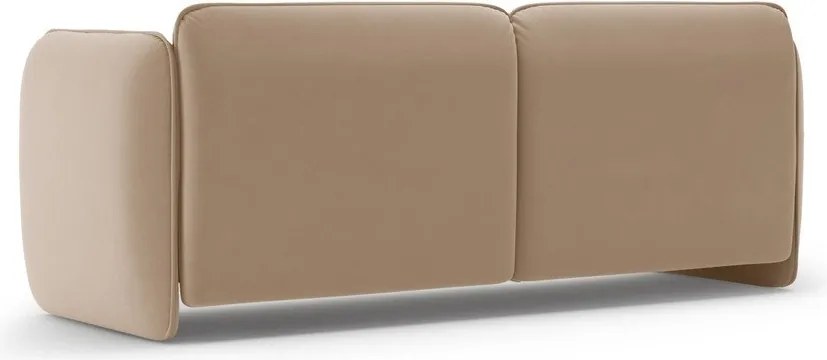 Hnědá sametová pohovka 204 cm Georgia – Micadoni