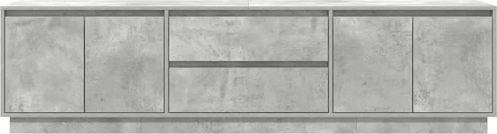TV skříňka s LED osvětlením betonově šedá 193,5x41x50 cm 3328438