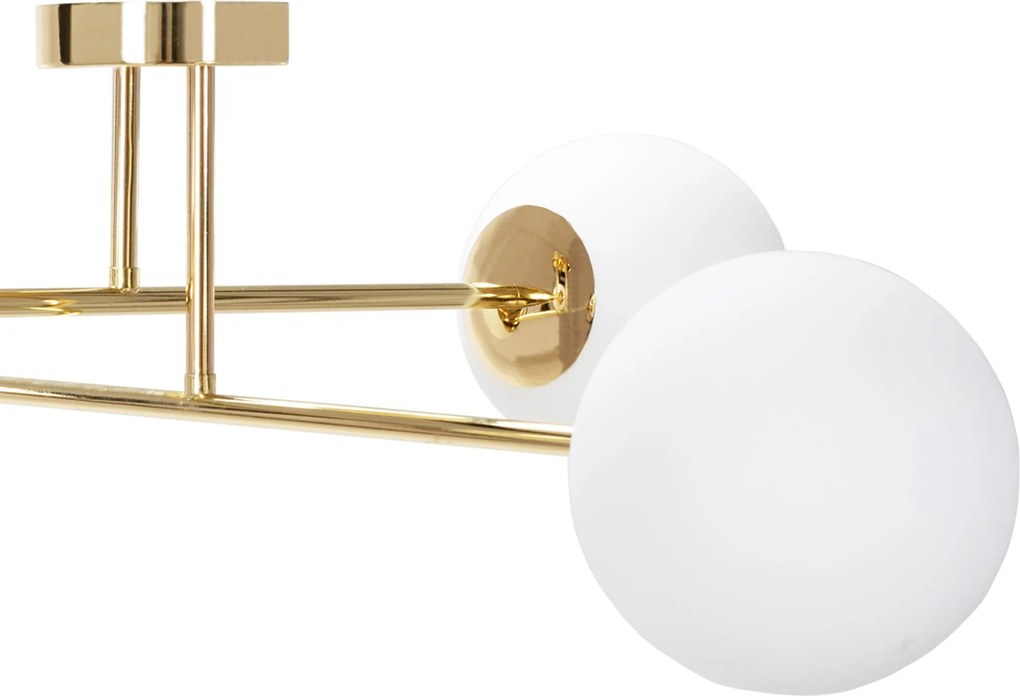 Toolight Tutumi, stropní lampa skleněné koule 4xE27 APP1248-4CP, zlatá lesklá, OSW-14037