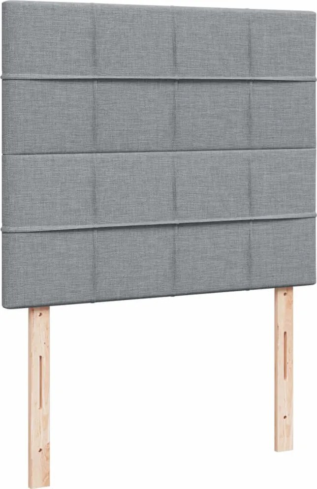 Box spring postel s matrací světle šedá 120x190 cm textil 3291607