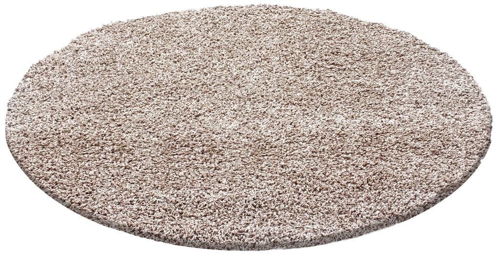 Ayyildiz koberce Kusový koberec Life Shaggy 1500 beige kruh ROZMĚR: 120x120 (průměr) kruh
