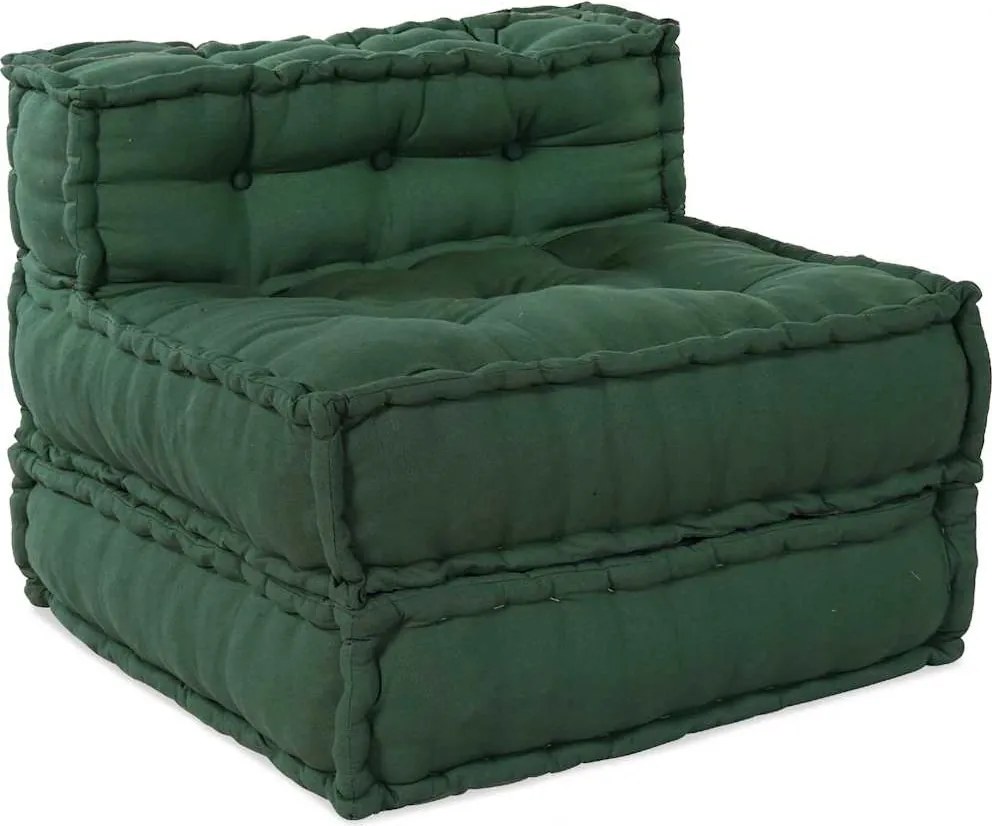 Modulová pohovka Textil Zelená 210 x 140 x 56 cm 3315078