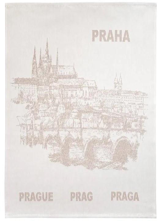 SCANquilt utěrka DESIGN praha světle hnědá 50 x 70 cm