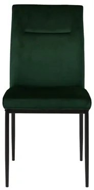 Tmavě zelená čalouněná židle BRUNO