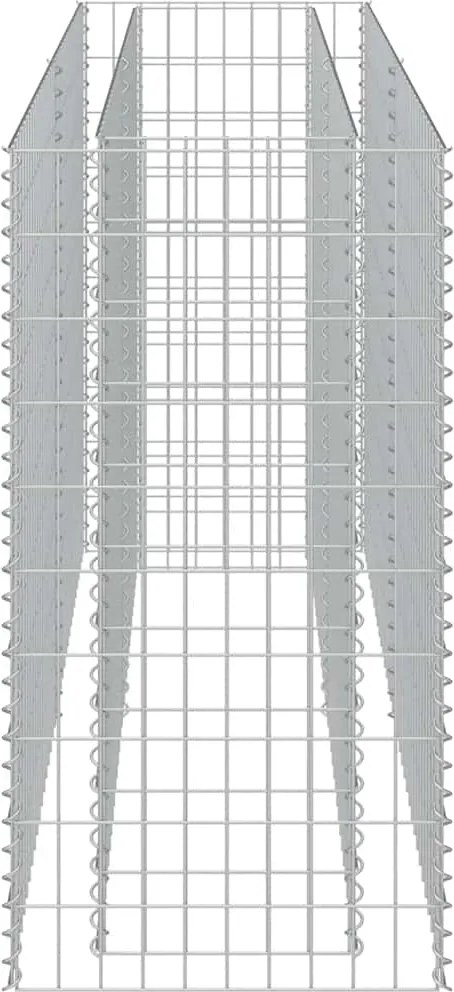 Gabionový vyvýšený záhon pozinkovaná ocel 180 x 50 x 100 cm 143558