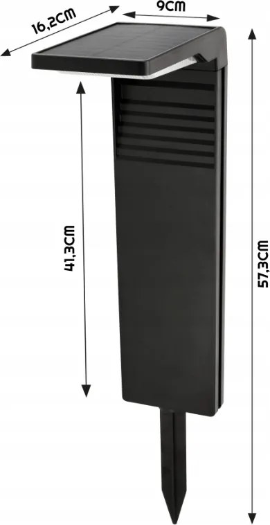 SADA 4 solárních LED zahradních lamp na zahradní sloupky se senzorem soumraku